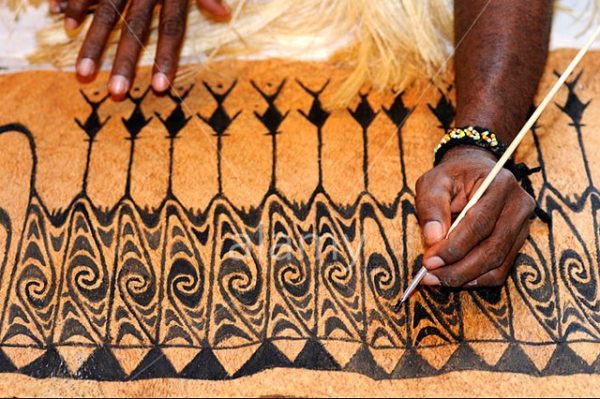 Rare Tapa Bark Cloth (Kapa in Hawaii), from Lake Sentani, Irian Jaya ...