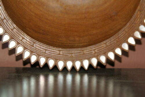 11”x 2,5” STUNNING UNIQUE HAND CARVED ROSEWOOD MUSEUM MASTERPIECE SERV ...