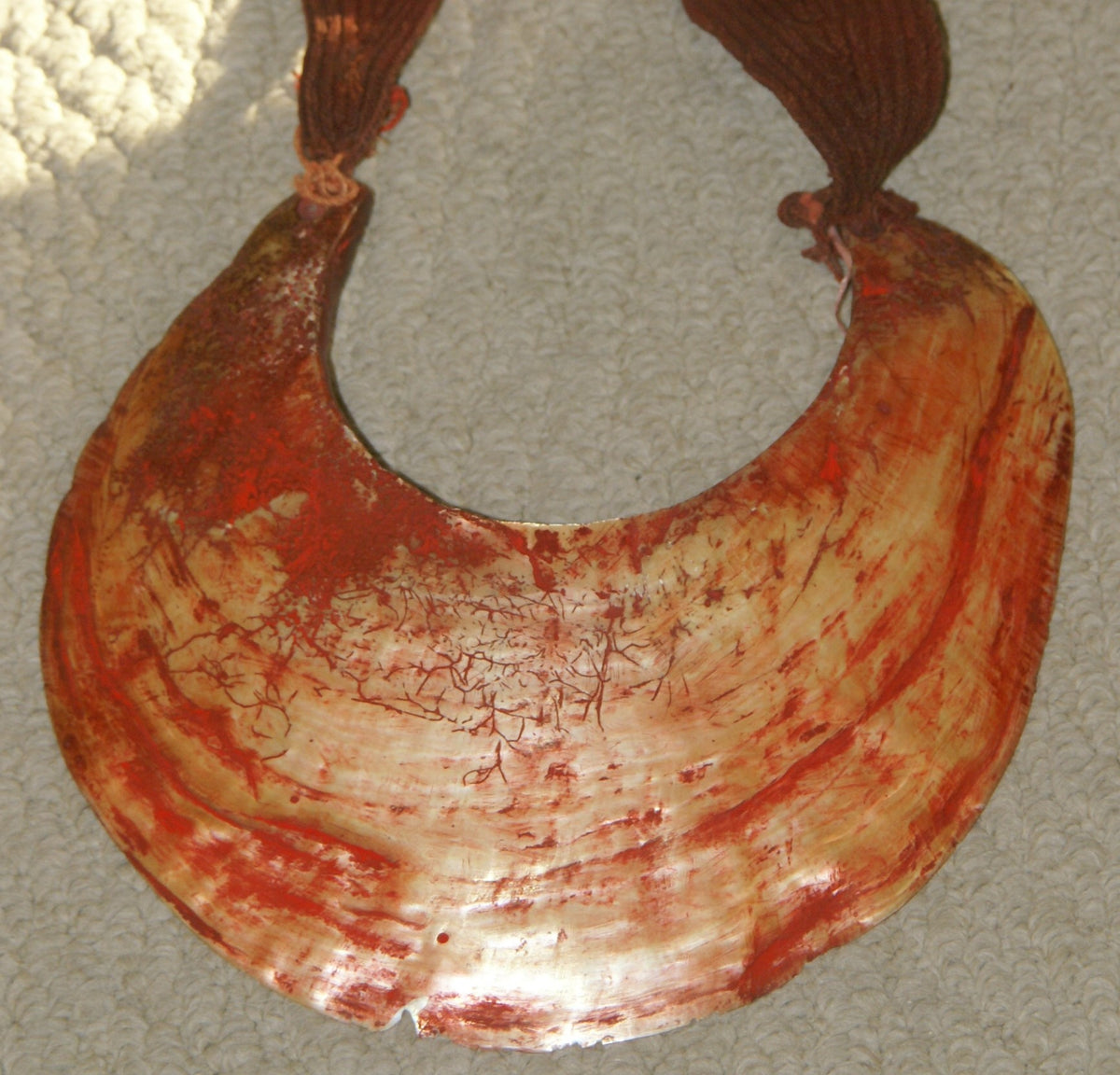 Museum Bride Price Currency, Rare Old Ceremonial Moka Kina Shell Neckl ...